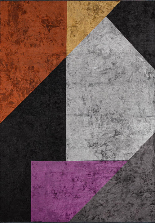 Chicago Black - Rust Rug