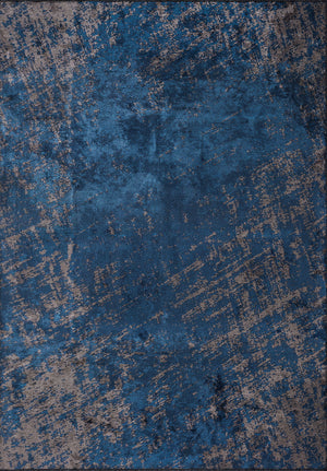 Nostalgia Dark Grey - Navy Blue Rug