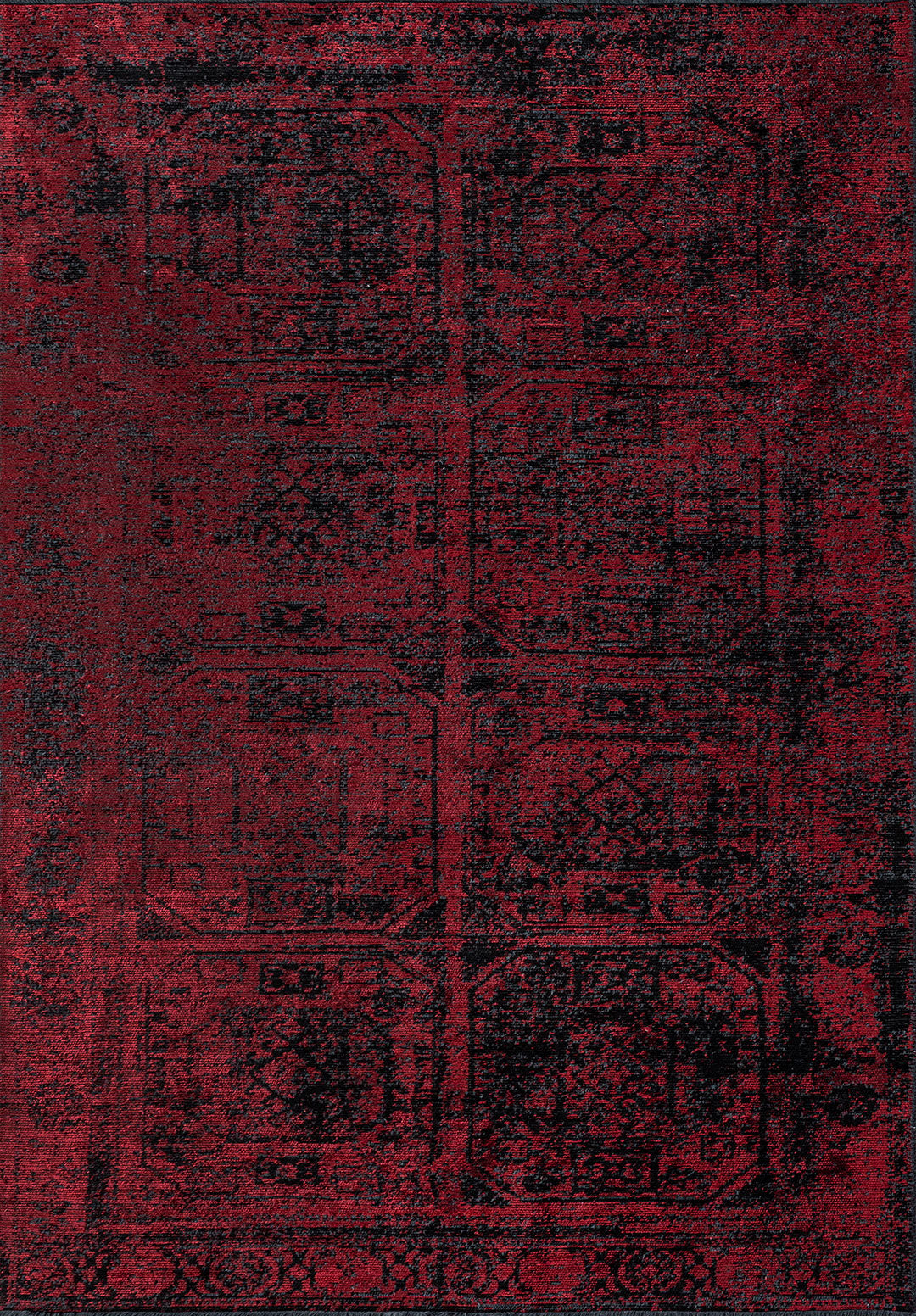 Tile Black - Red Rug – Venetto Design