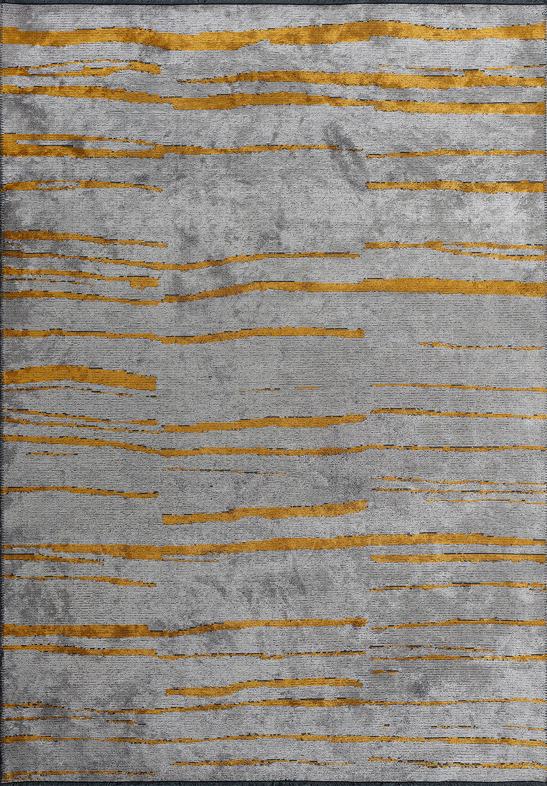 Flow Mustard - Light Grey Rug